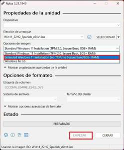 Cómo crear un instalador para Windows 11 en Rufus