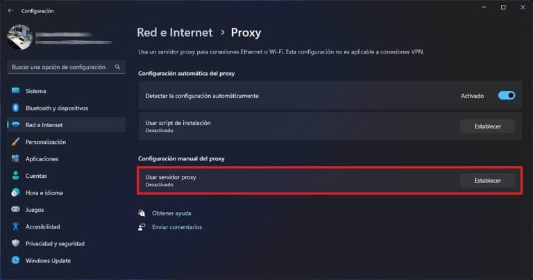 Cómo configurar un proxy en Windows 11