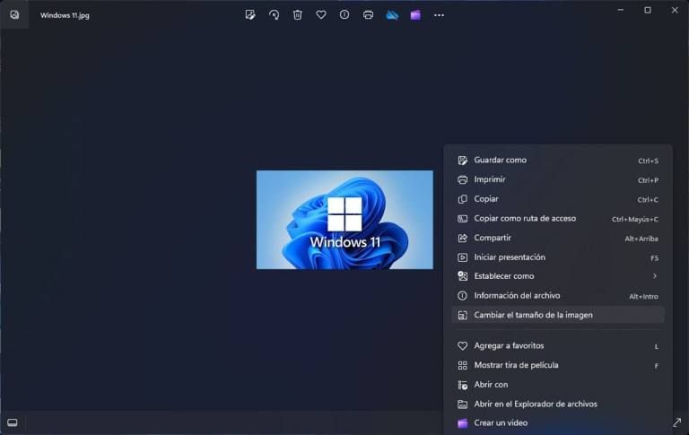 Cómo cambiar el tamaño de una imagen en Windows 11