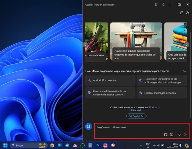 Cómo crear imágenes de IA con Copilot en Windows 11