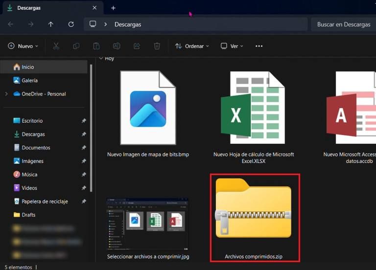 Cómo comprimir archivos en ZIP en Windows 11 sin programas