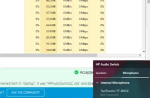 Cómo quitar la ventana HP Audio Switch en Windows 11